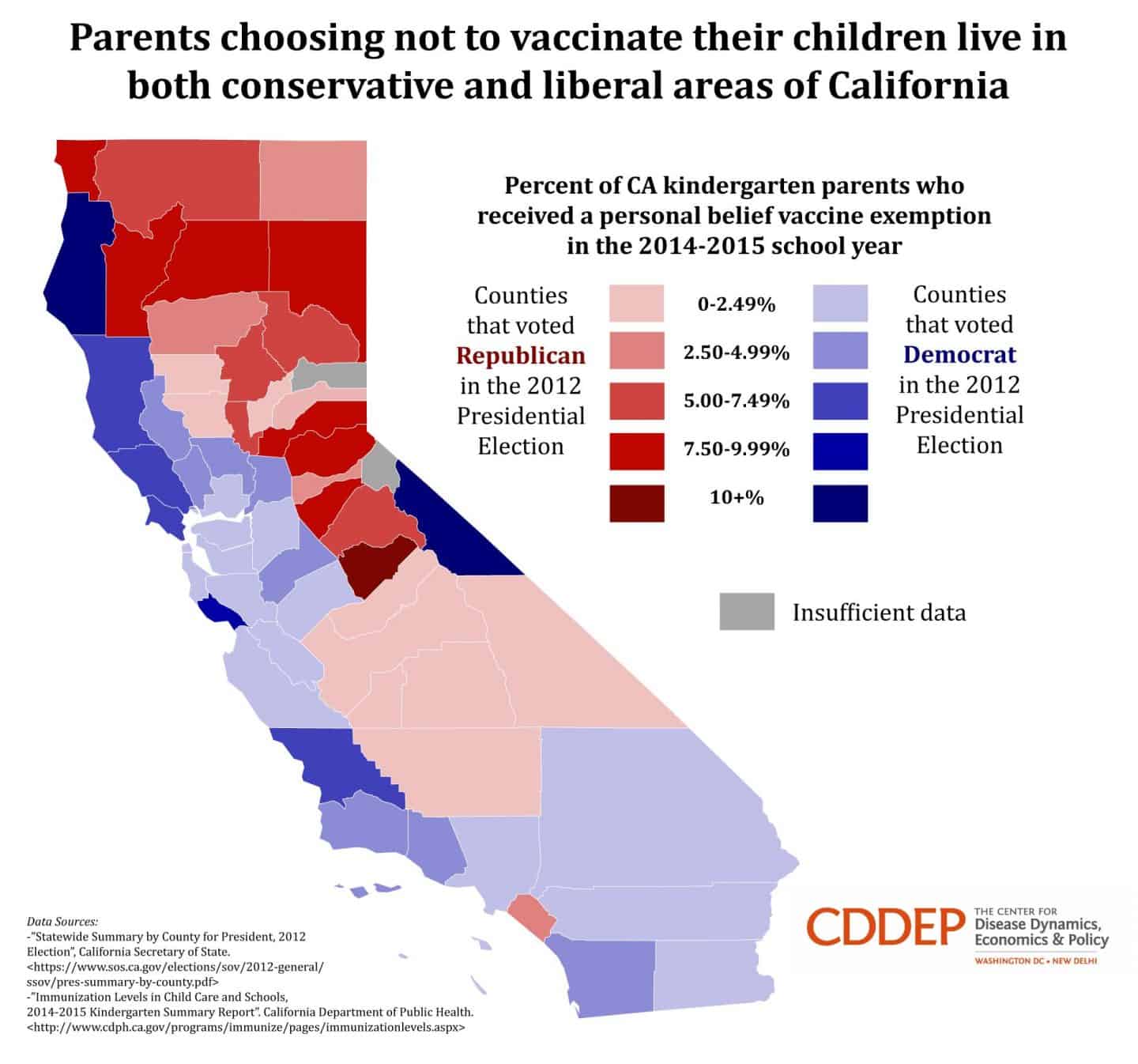 Parents choosing not to vaccinate their children live in both ...